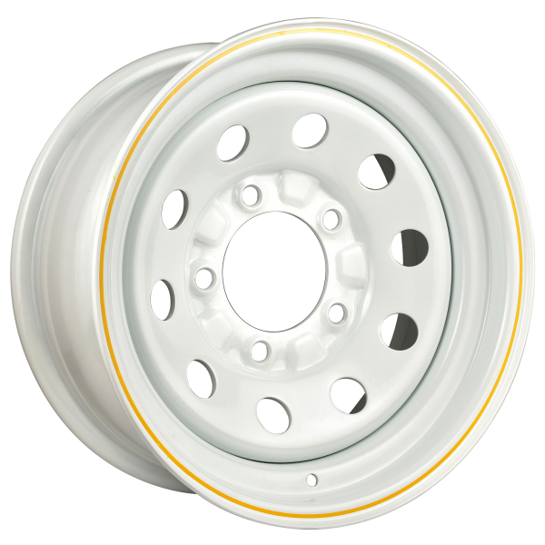 King Wheels Heavy Duty Mine Spec White Steel Wheels - 16x8 5/150 0p