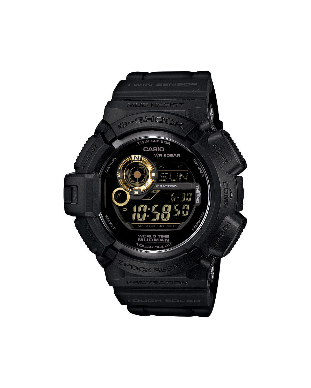 CASIO G-SHOCK TOUGH SOLAR MUDMAN BLACK/GOLD
