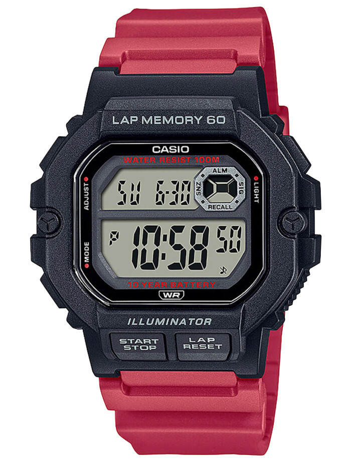 CASIO WS1400H-4A RED TIDE WATCH